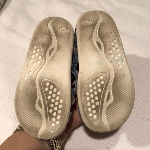 Umi | Shoes | Umi Gladiator Sandal Blue Metallic Worn 2x | Poshmark